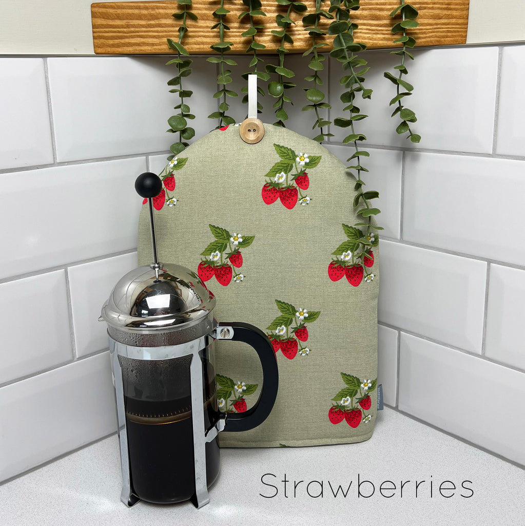 Cafetiere coffee cosy cover. Handmade in Sophie Allport Animal print D ...