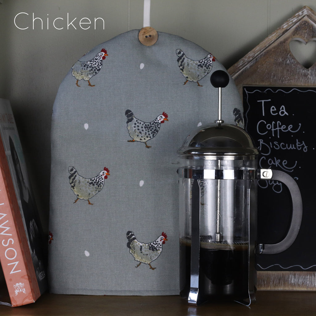 Cafetiere coffee cosy cover. Handmade in Sophie Allport Animal print D ...