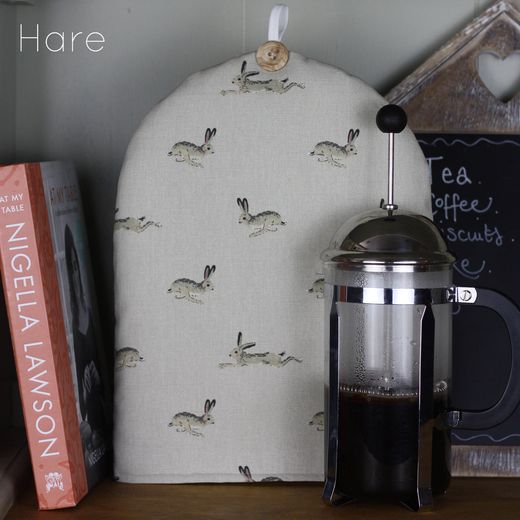 Cafetiere coffee cosy cover. Handmade in Sophie Allport Animal print D ...